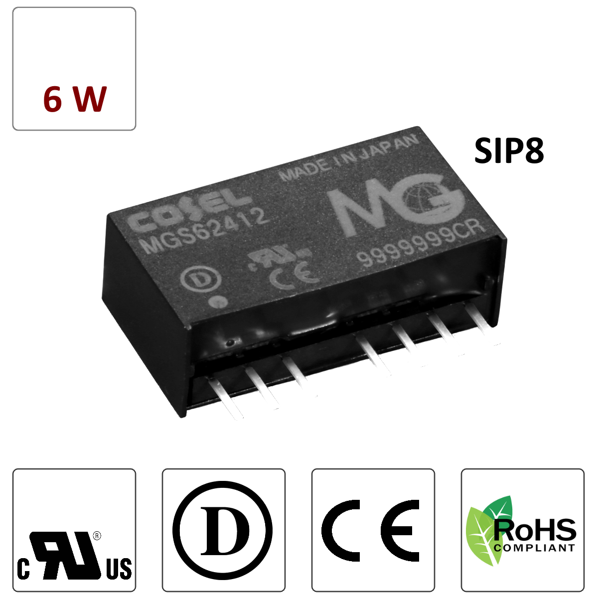 MGS6 6W-DC/DC-Converter-PCB-Mount Type | Printmodul | DC/DC Converter ...